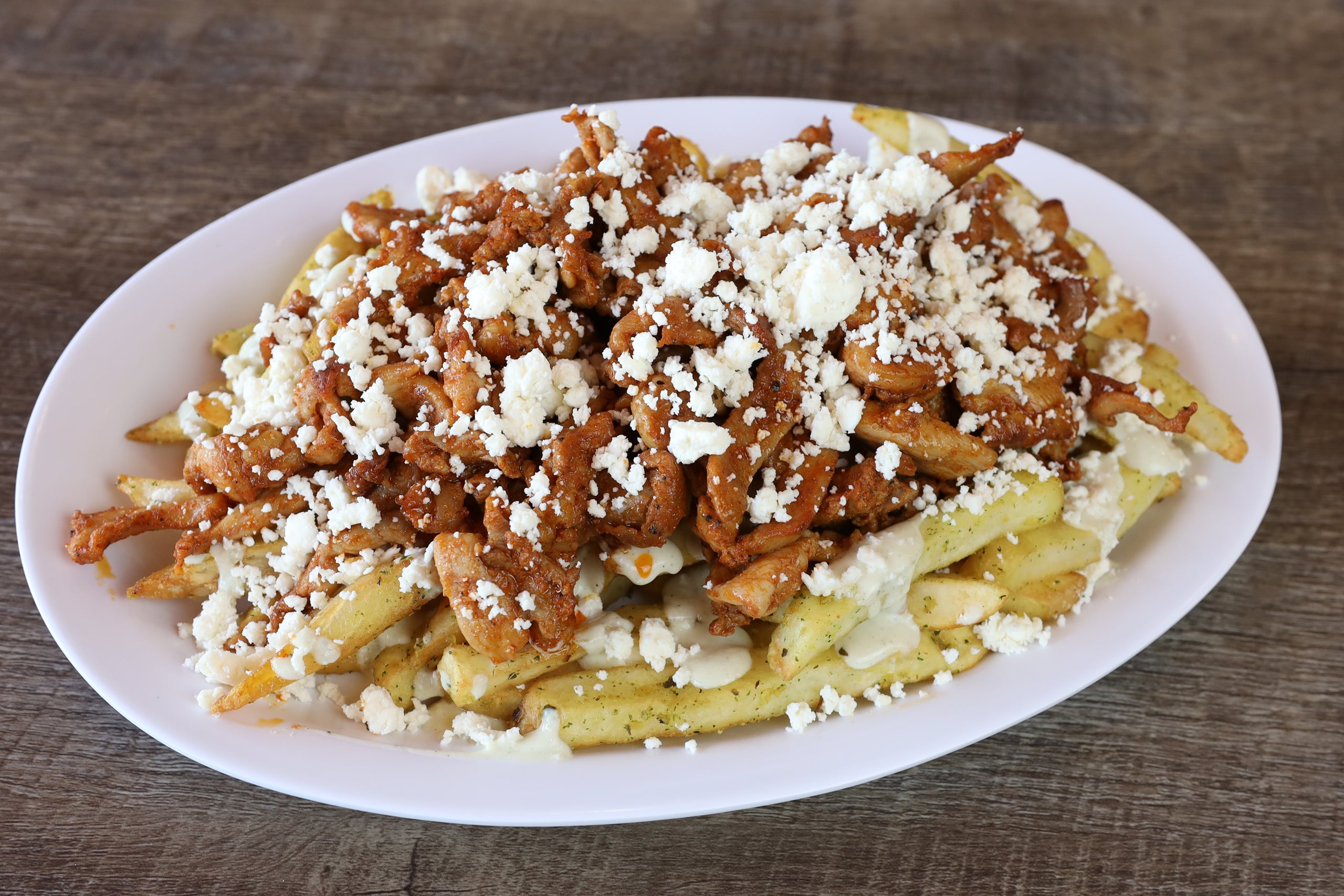 Chicken Shawarma Loaded Fries | Pita Feast
